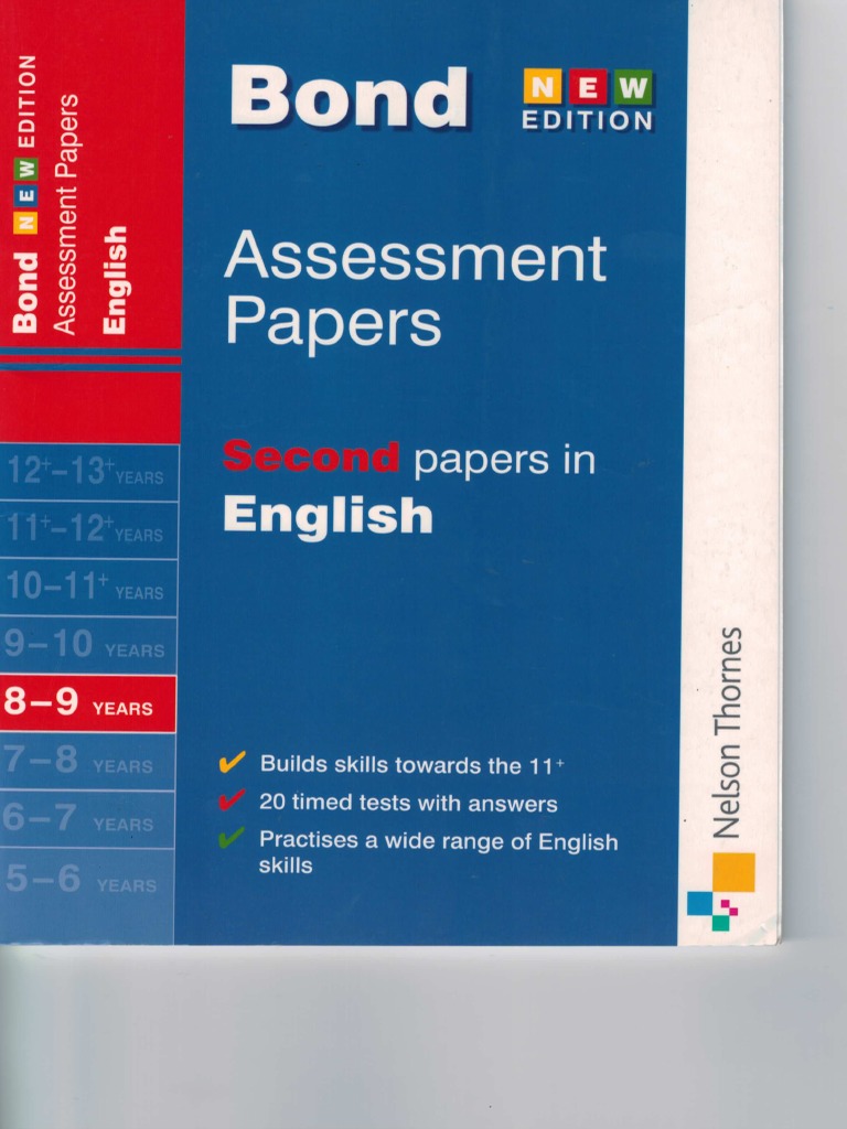 Bond Assessment Paper Y8-9 | PDF