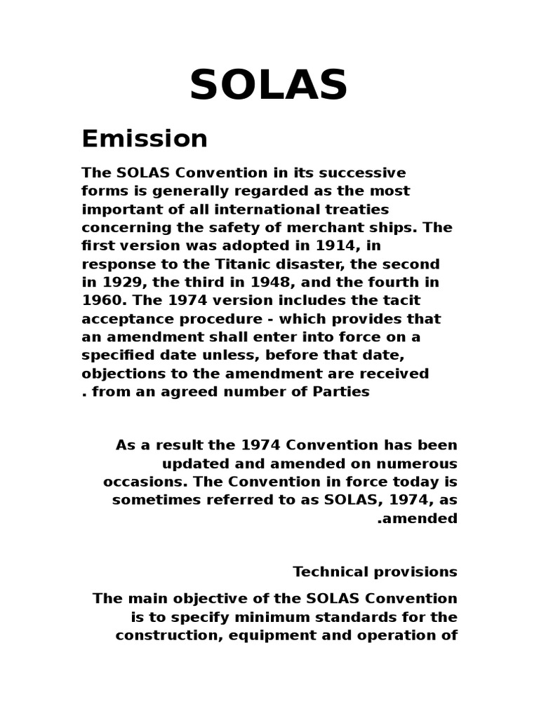 SOLAS | PDF | Government | Business