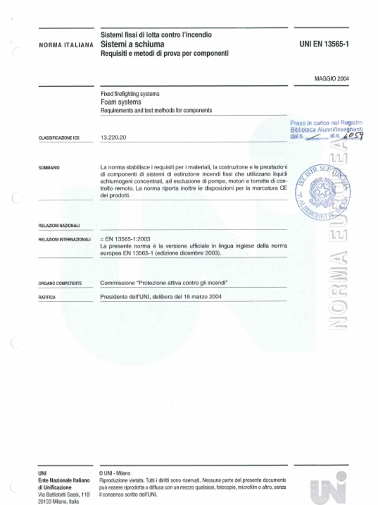 Uni en 13565-1 | PDF