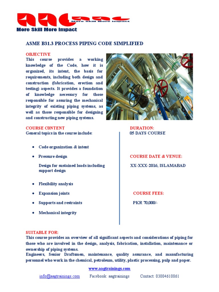 Asme b31.3 Process Piping Code Simplified | PDF