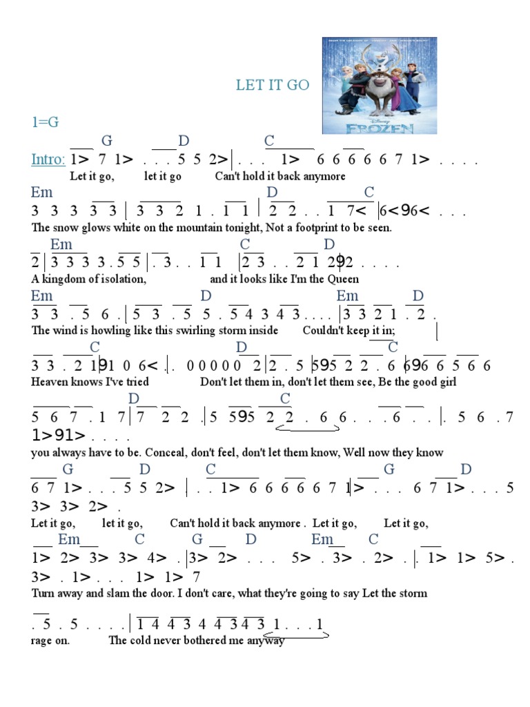 Let It Go Chords and Lyrics | PDF