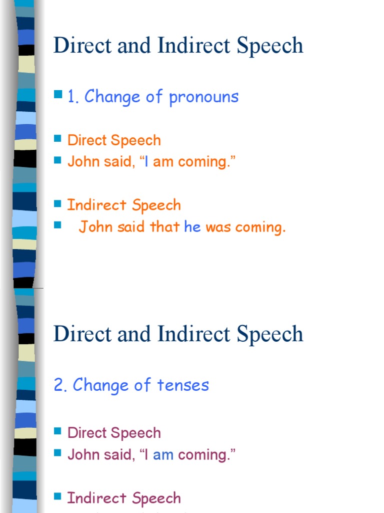 Direct and Indirect Speech Rules | PDF