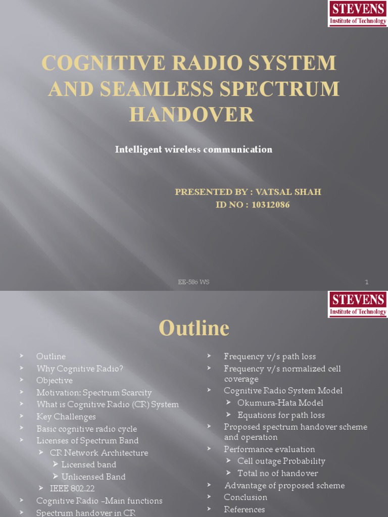 Cognitive Radio Spectrum Handover Guide | PDF | Cognitive Radio | Radio ...