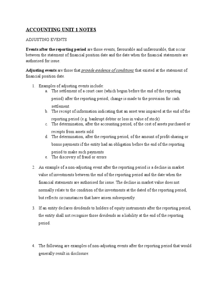 Cape Accounting Unit 1 Notes Pdf Stocks Debits And Credits