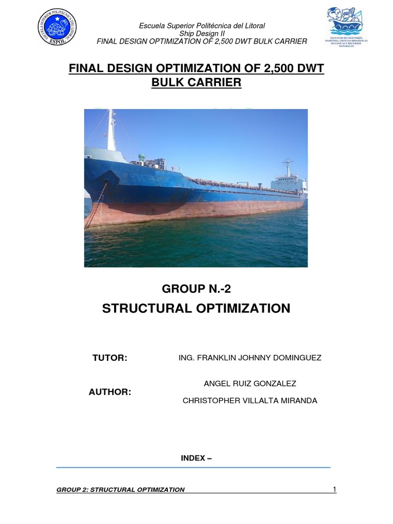 Bulk Carrier Structural Optimization | PDF | Naval Architecture | Ships