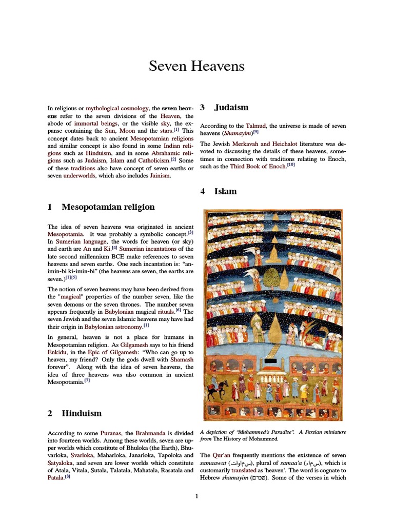 Seven Heavens-Wikip.pdf | Mythological Cosmologies | Mythology