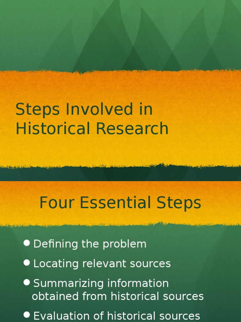 Steps in Historical Research | PDF | Hypothesis | Science