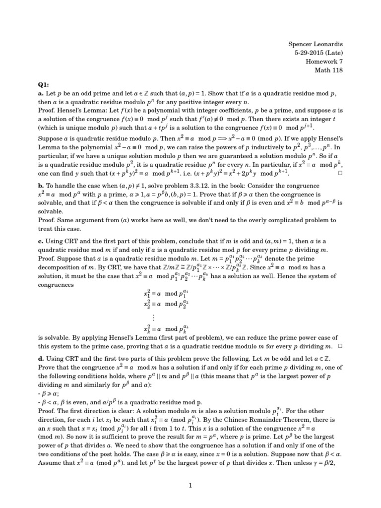 Algebraic Number Theory problems + solutions | Polynomial | Functions ...