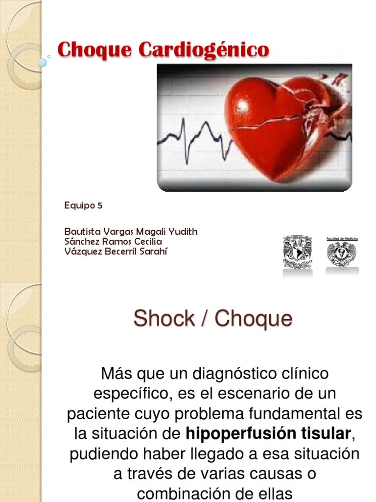 Choque cardiogénico.pdf | Choque (circulatorio) | Infarto de miocardio