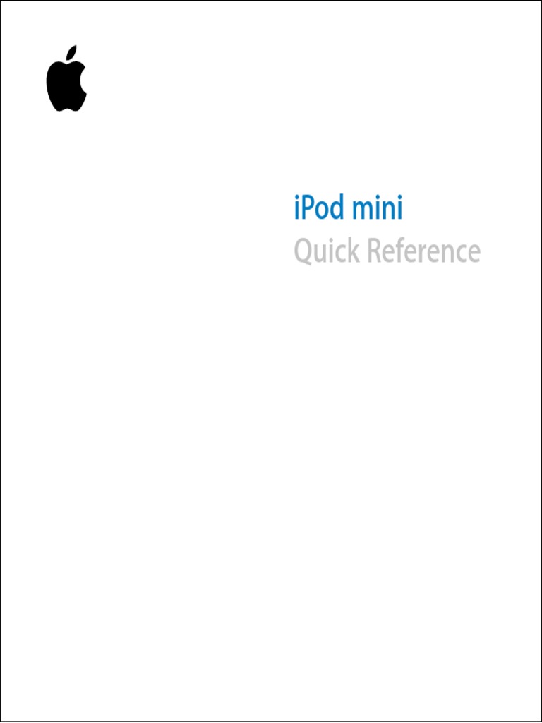 Ipod Mini Quick Reference | Download Free PDF | I Pod | Menu (Computing)