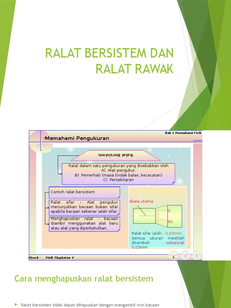 Ralat Bersistem Dan Ralat Rawak | PDF