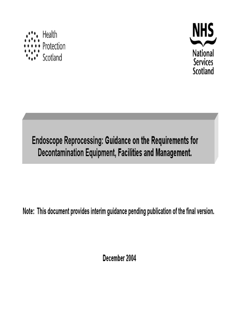 HPS Endoscope Decontamination 2004 PDF | PDF | Verification And ...