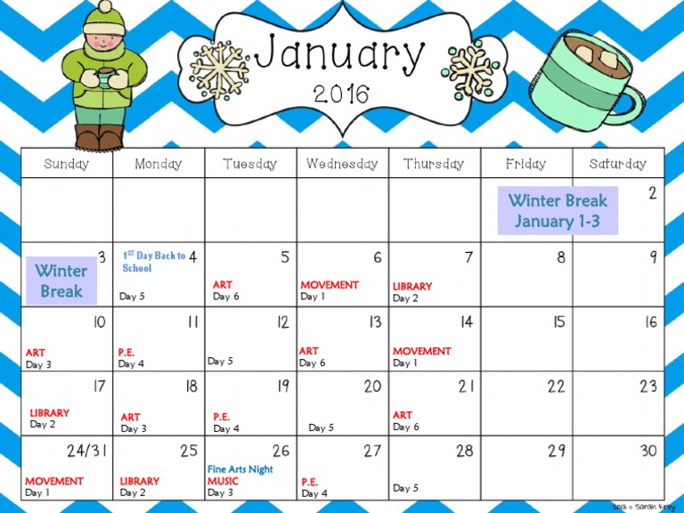 January Activity Calendar | PDF