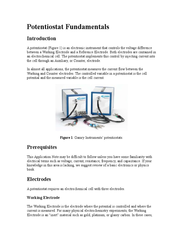 Potentiostat Basics and Functions | PDF | Electrochemistry | Amplifier
