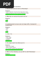 Photoshop MCQ Questions and Answers | PDF | Adobe Photoshop | Imaging
