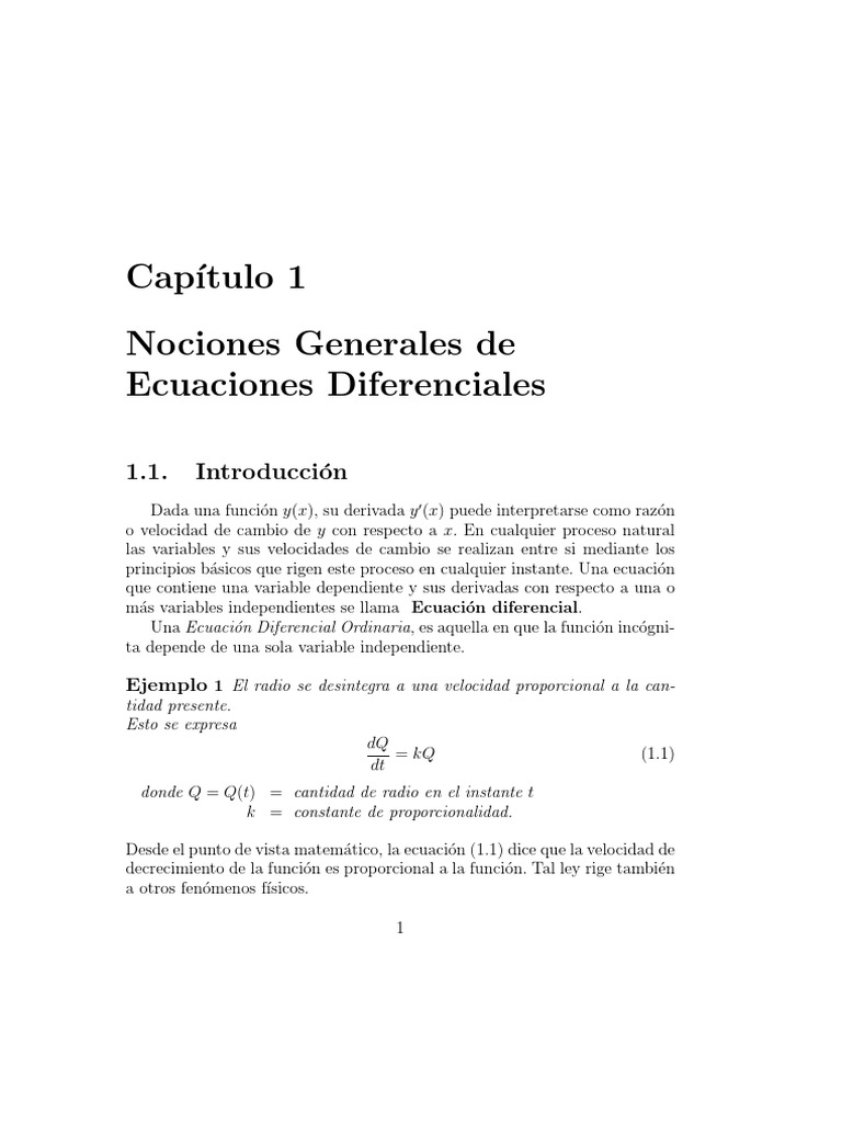 Guia Pucp de Ecuaciones Diferenciales | PDF | Ecuaciones | Derivado