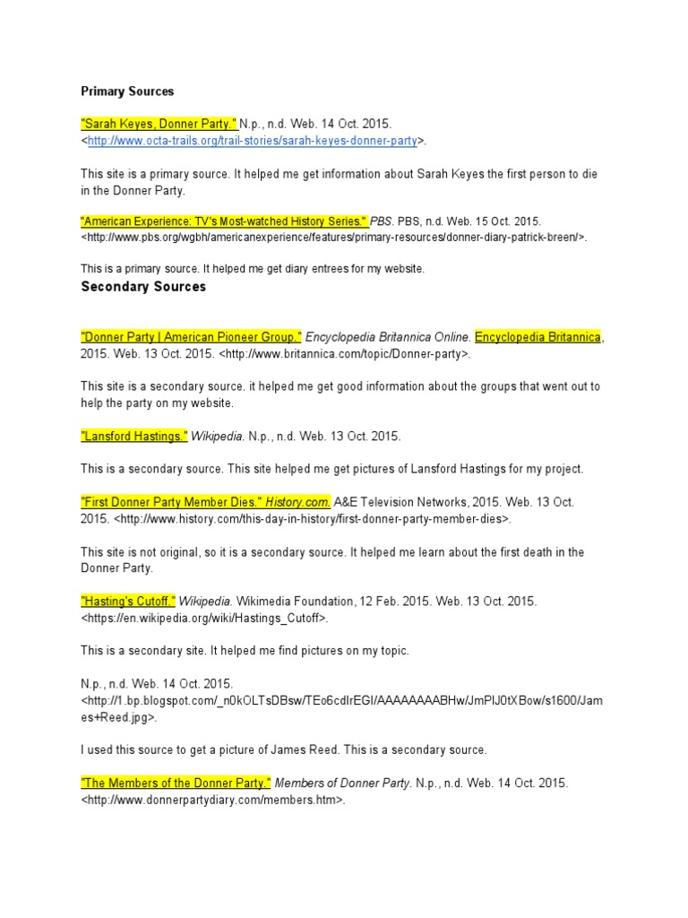 Donnerpartysources | PDF | Travel
