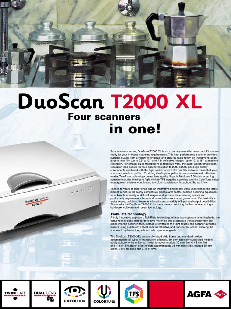 Duoscan t2000xl Brochure en | PDF | Image Scanner | Optics