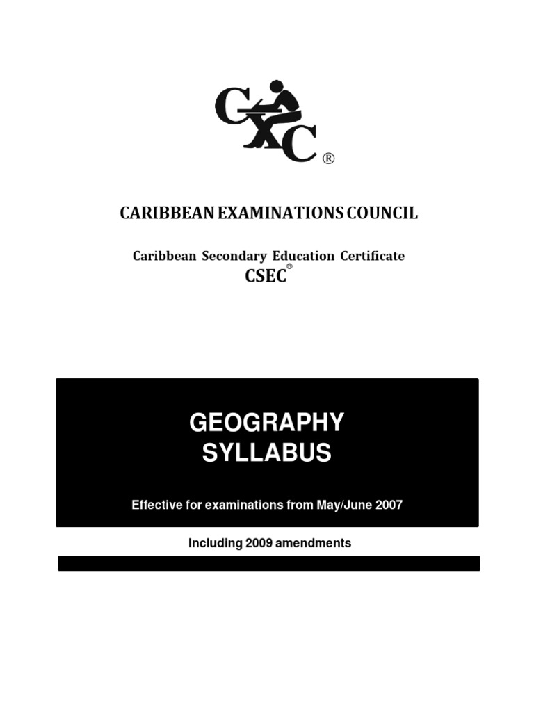 CSEC Geography | PDF | Educational Assessment | Geography