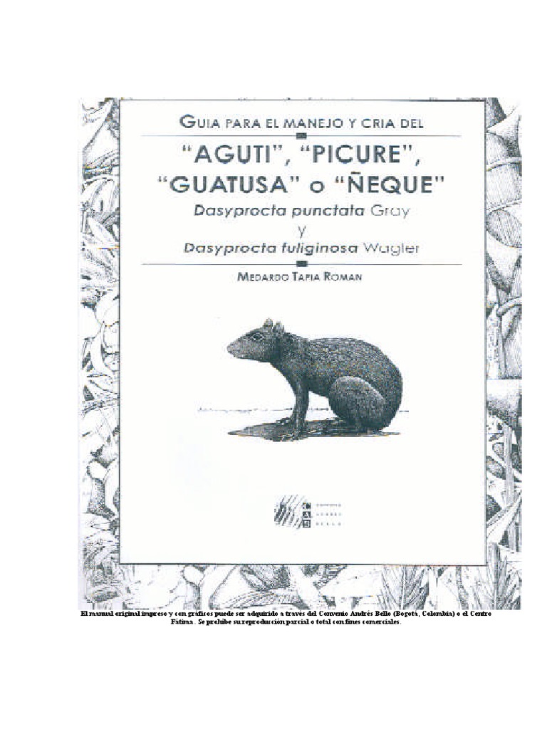 Guia Manejo Guatuza | PDF | Carne | Alimentos