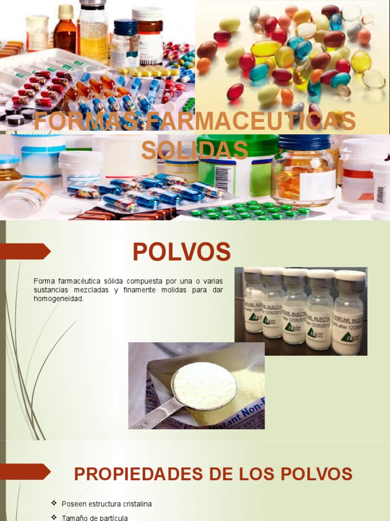Formas Farmaceuticas Solidas | PDF | Medicamentos con receta | Química
