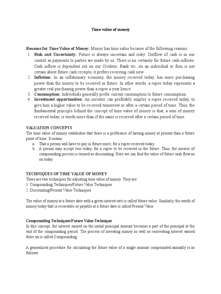 Unit 2 Time Value of Money | Download Free PDF | Present Value | Discounting