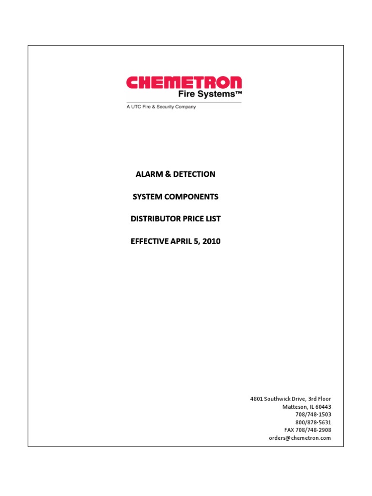 Chemetron Micro 1 Ev Chemetronics Fire Systems | PDF | Fee | Payments