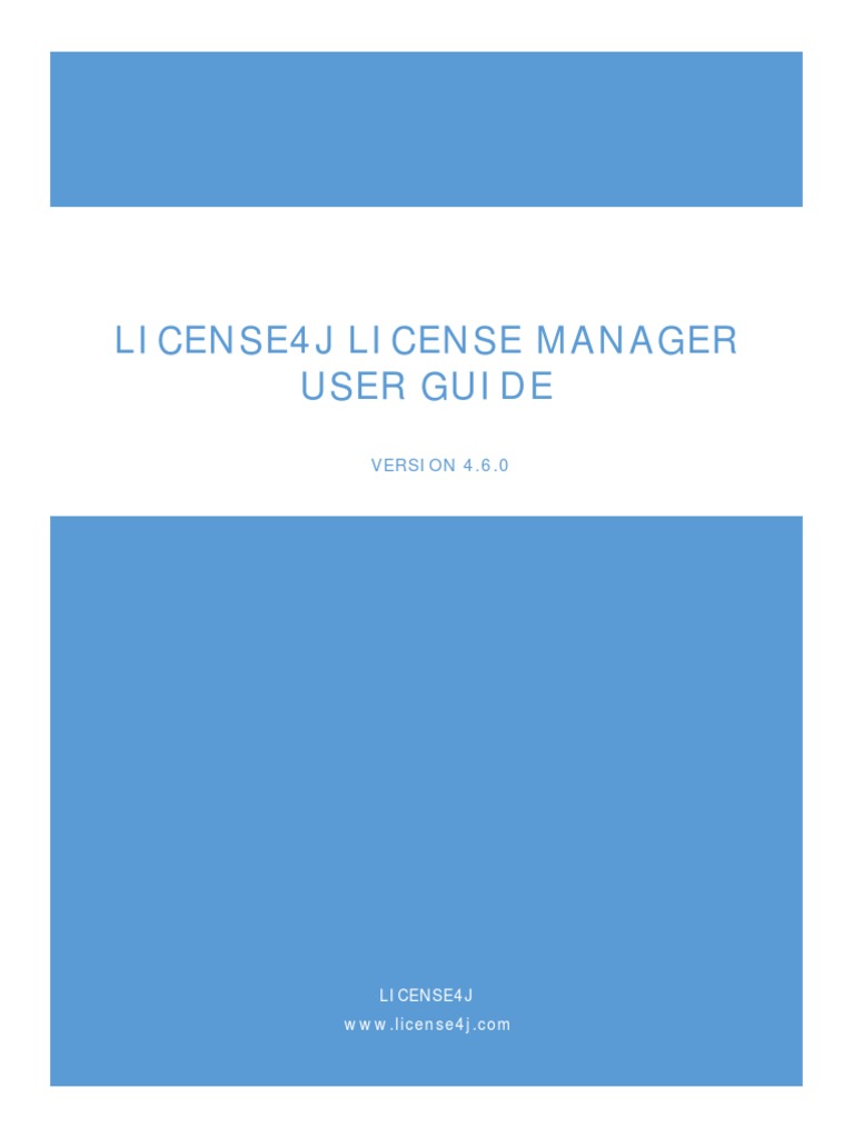 LICENSE4J License Manager User Guide | PDF | Key (Cryptography) | Backup