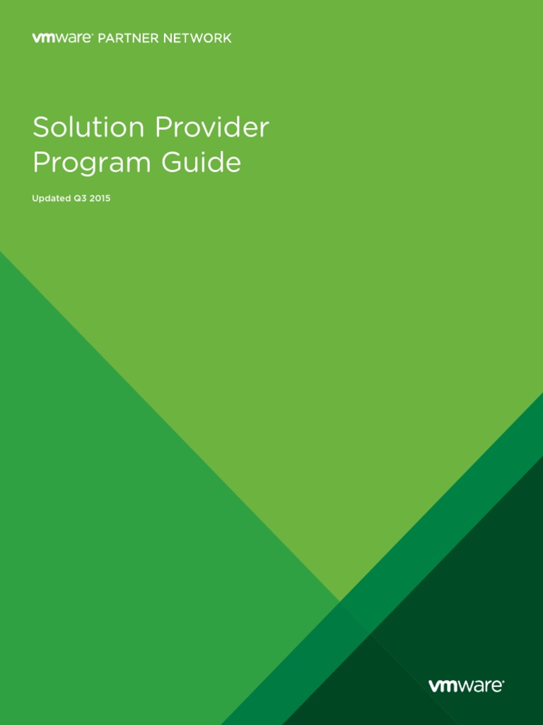 VMware Solution Provider Program Guide PDF | PDF