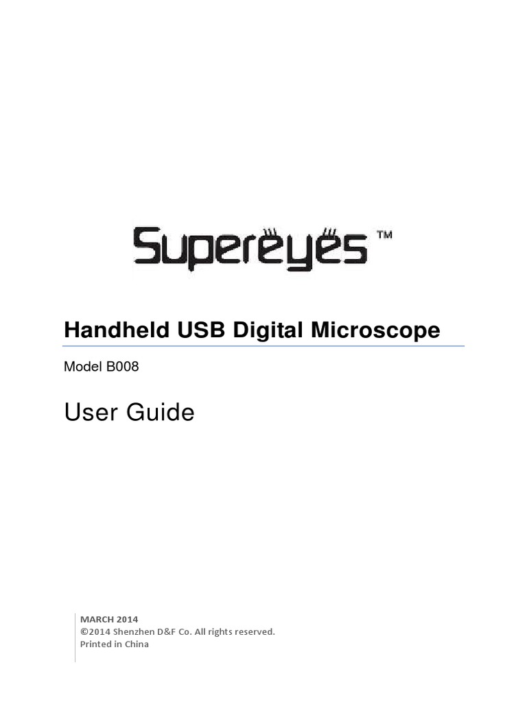 Supereyes B008 Guide | PDF | Usb | Macintosh