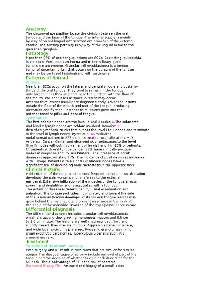 Ca Lidah | PDF | Tongue | Surgery