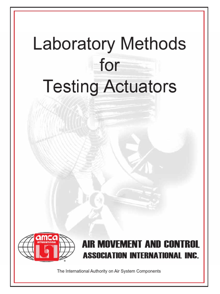 Laboratory Methods For Testing Actuators | PDF | Actuator | Calibration