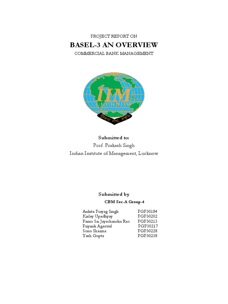 CBM Project Report - Group 4 - Sec A | PDF | Basel Ii | Basel Iii
