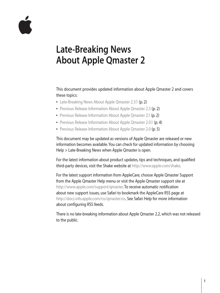 Apple Qmaster 2.0 LBN Z | PDF | Mac Os | Command Line Interface
