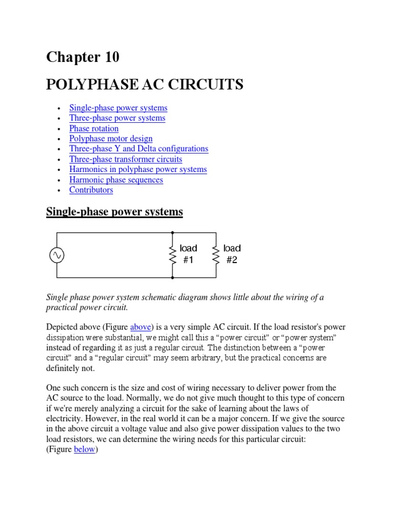 Chapter 10 Polyphase AC Circuits | PDF | Alternating Current | Electric ...