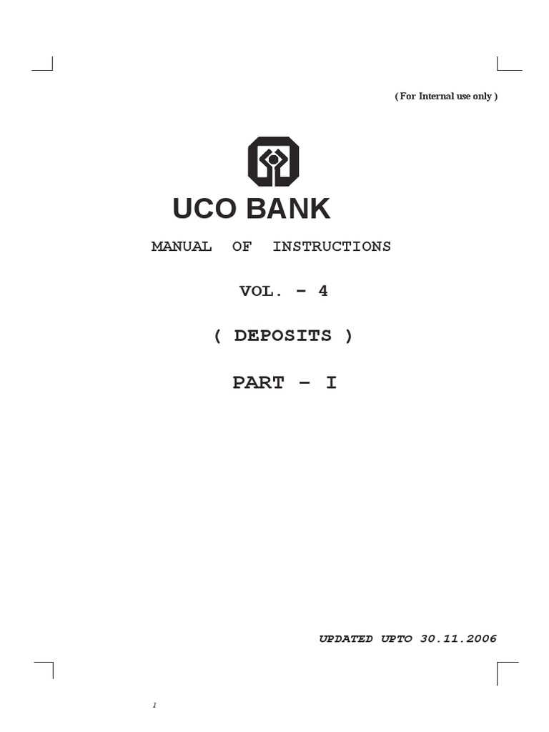 Uco Deposit Manual | PDF | Transaction Account | Cheque