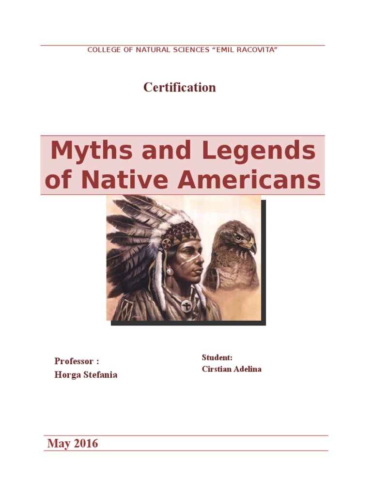 Myths and Legends of Native Americans: Certification | PDF | Mythology ...