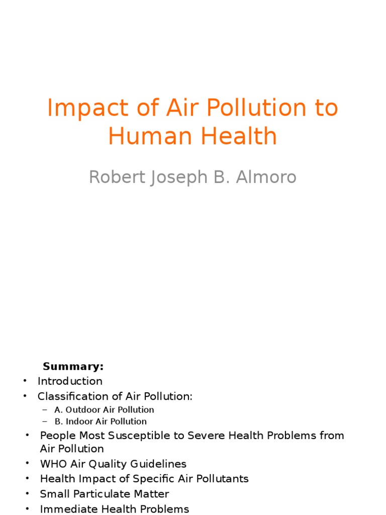 Health Impact of Air Pollution | PDF | Air Pollution | Particulates