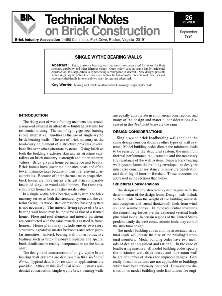 On Brick Construction: Technical Notes | PDF | Masonry | Brick