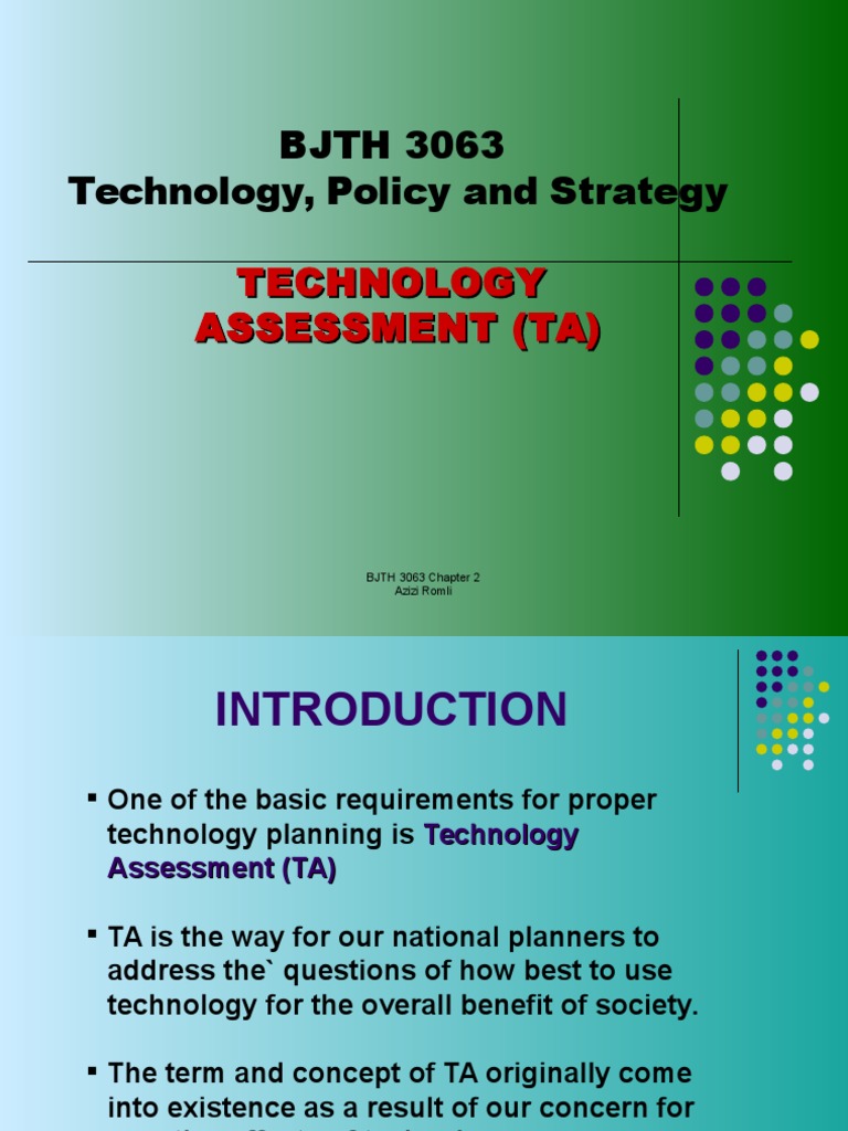 Understanding Technology Assessment (TA) | PDF | Evaluation ...