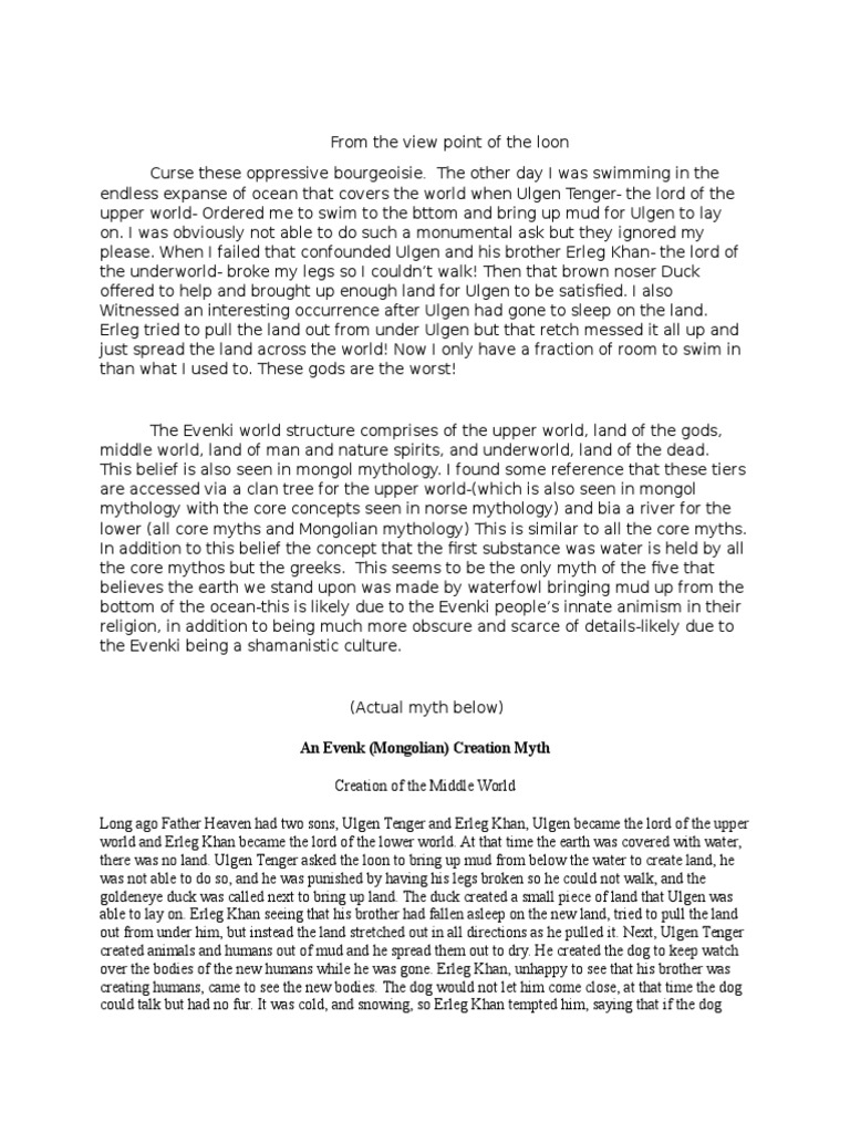 From The View Point of The Loon | PDF | Anthropology Of Religion ...