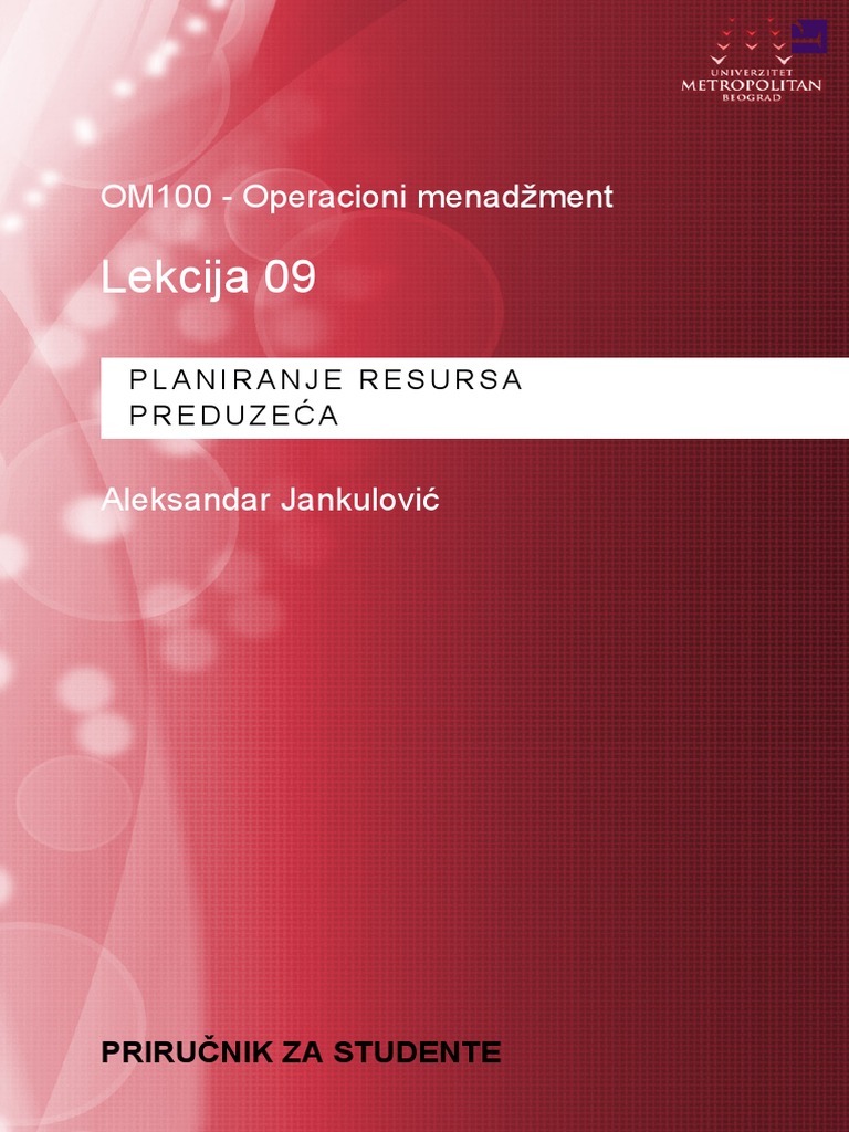 Planiranje Resursa Preduzeća | PDF