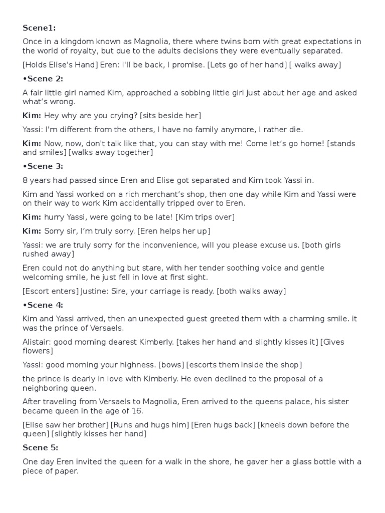 Acting Scripts For One Person