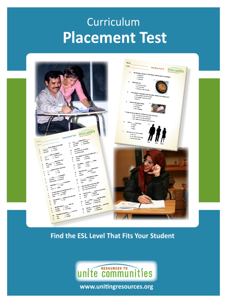 ESL Placement Test | PDF | Educational Assessment | English As A Second ...
