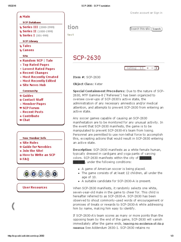 SCP-2630 - SCP Foundation | PDF