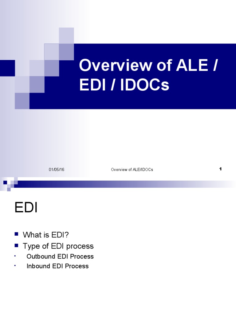 Ale Edi Idocs | PDF | Electronic Data Interchange | Computer Engineering