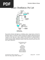 Continuous Distillation Column Lab Report | PDF | Distillation | Process Engineering
