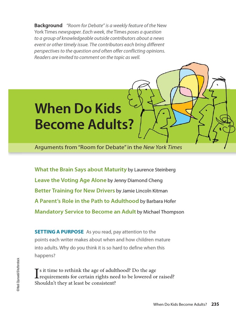 When Do Kids Become Adults | PDF | Autonomy | Adults