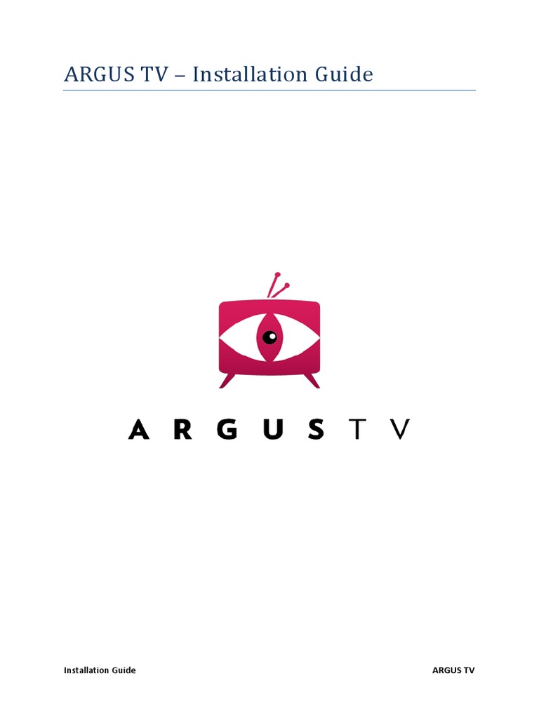 ARGUS TV Installation Guide | PDF | Internet Information Services ...