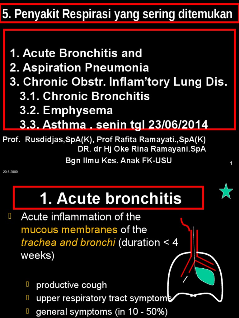 Penyakit Respirasi Pada Anak | PDF | Bronchitis | Pneumonia